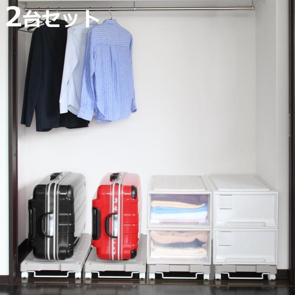 サイズ/最大外寸：約幅54〜76×奥行37×高さ11cm重量/約1.5kg内容量/2台セット材質/棚本体・ジョイント：ポリプロピレンパイプ：スチール鋼管粉体塗装取っ手：スチール粉体塗装キャスター：PP、スチールすべり止めシール：EVA生産国...