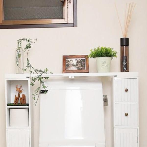 サイズ/約幅60〜80×奥行15×厚さ3cm重量/約700g内容量/1枚付属品：金属連結金具材質/天然木桐材（ラッカー塗装）生産国/中国製耐荷重/約1kg（最大伸縮時）組立状態/完成品●同シリーズのトイレ収納と一緒に使って簡単に収納スペース...