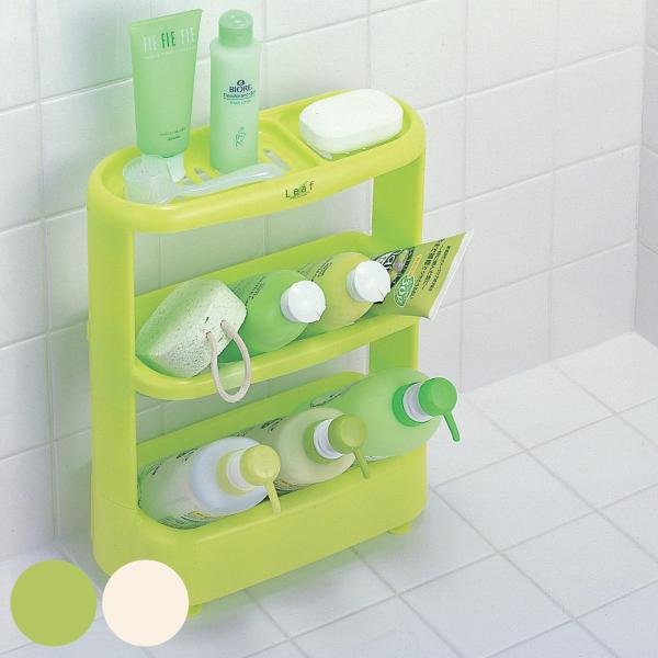 サイズ/約幅32.3×奥行15.6×高さ39.6cm高さ37.8〜39.6cm内容量/本体1個、アジャスター4個材質/ポリプロピレン種類/リーフグリーン、ナチュラル生産国/日本製●限られた空間を省スペースで収納できるバスラックです。●チュー...