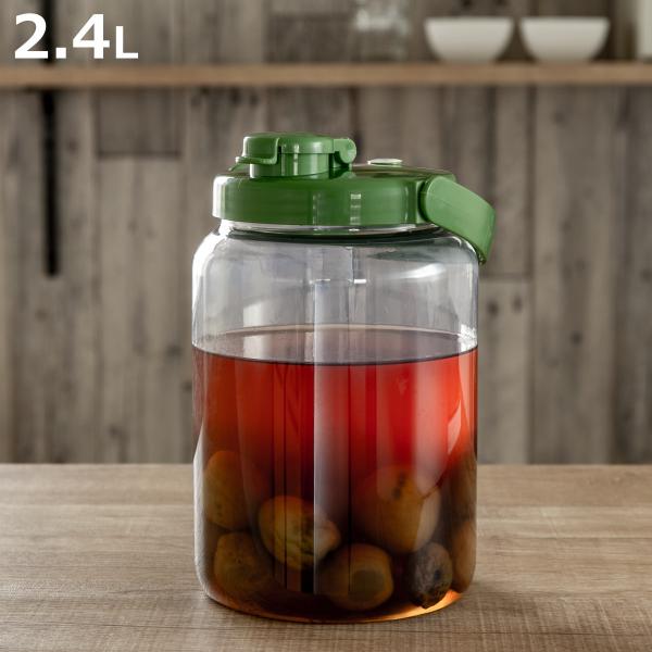 サイズ/約幅14.8×奥行13.5×高さ22.3cm重量/約215g容量/約2.4L内容量/1個材質/本体：PETフタセット：PPパッキン：シリコーンゴム生産国/日本製パーツ別耐熱温度/本体：60度、フタセット：120度、パッキン：140度...