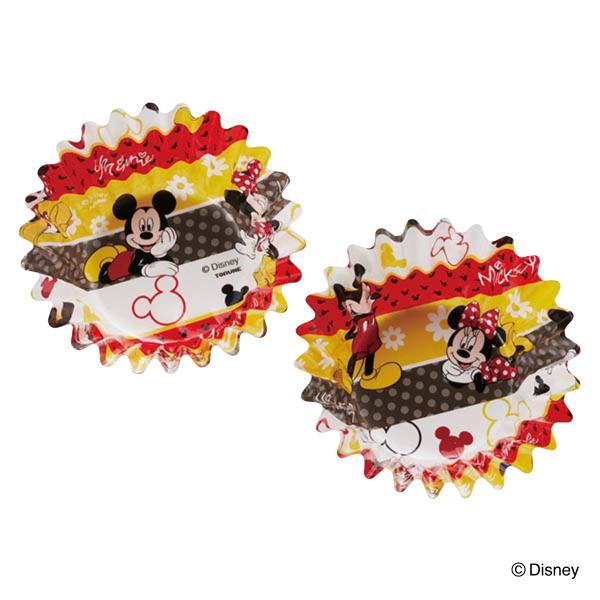 サイズ/約高さ2.5cm直径：約6.3cm底：約直径3.8cm重量/約10.5g内容量/20枚材質/PET樹脂フィルム＋紙（銀イオンコーティング）生産国/日本製電子レンジ/使用可能●ミッキーとミニーのおかずカップです。●キャラ弁にもぴったり...