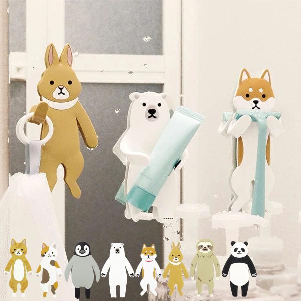 サイズ/約幅6〜7.6×奥行0.7×高さ12〜12.7cm内容量/1個材質/ポリ塩化ビニル、鉄板、PET樹脂、PU種類/トラネコ、ミケネコ、ペンギン、シロクマ、シバイヌ、ウサギ、ナマケモノ、パンダ生産国/中国製耐熱温度/80度耐荷重/約20...