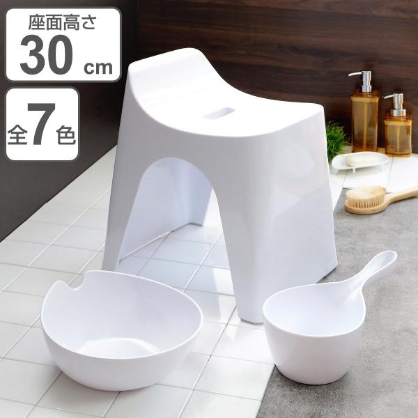 サイズ/風呂イス：約幅30.6×奥行36.6×高さ40.2cm、座面高さ30cm湯おけ：約幅24×奥行26.5×高さ10.3cm手おけ：約幅15.5×奥行29×高さ12.6cm内容量/風呂イス、湯おけ、手おけ各1個3個組材質/風呂いす：本体...