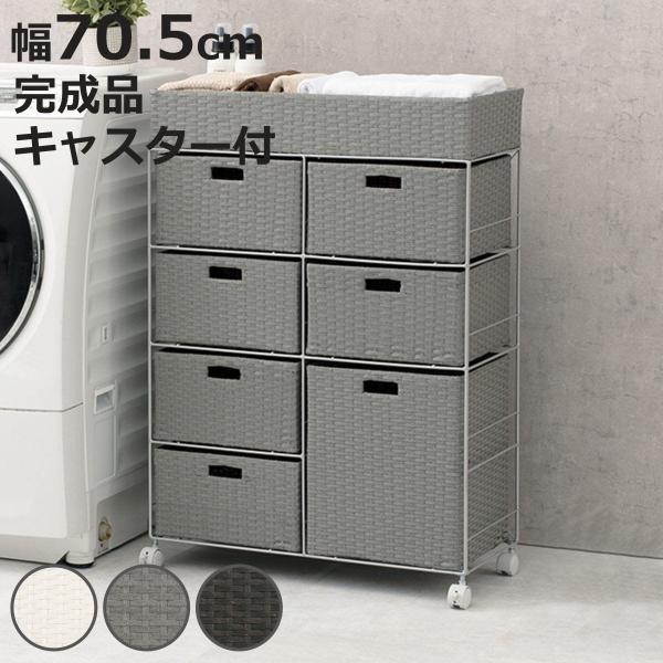 サイズ/約幅70.5×奥行30.5×高さ99.5cm内容量/1台付属品：キャスター、スパナ1本材質/主材：スチール張地：ポリエチレン種類/ホワイト、ダークブラウン、グレー生産国/ベトナム製引き出し段数/4段キャスター/付き組立状態/完成品（...