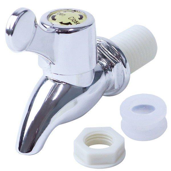 サイズ/約幅3×奥行8.4×高さ6.1cm重量/約30g内容量/蛇口本体：1個、ボルト：1個、パッキン：1個材質/本体：ポリエチレンボルト：ポリプロピレンパッキン：シリコンゴム生産国/中国製食器洗い乾燥機/使用不可●ドリンクサーバー専用蛇口...