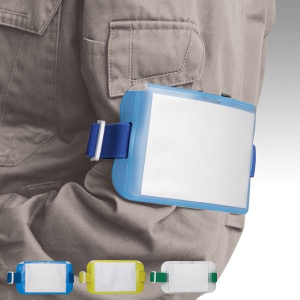 サイズ/約横8.6×縦15cm表示面：約縦7.8×横11.4cm中紙：約縦7.4×横10.5cm内容量/1枚材質/PVC種類/ブルー、イエロー、クリア生産国/日本製●長さ調節の出来るゴムバンド付きで腕にフィットし、作業の邪魔になりません。●...