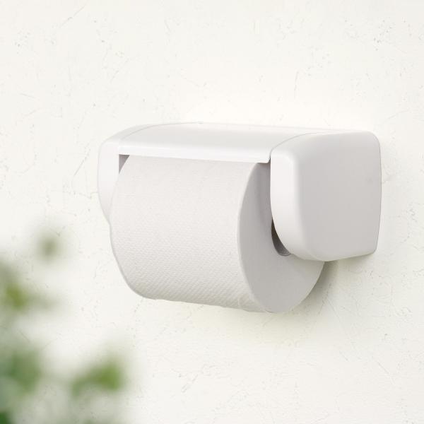 サイズ/約幅17.4×奥行10.1×高さ8.5cmフタを開けた時の高さ：約16.3cm内容量/1個材質/本体、フタ、フック：ABS樹脂シャフト：ポリプロピレンバネ：鋼生産国/中国製●シンプルなデザインのトイレットペーパーホルダーです。●ワン...