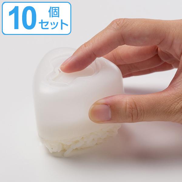 サイズ/約幅8.8×奥行6.4×高さ8.8cm内容量/10個セット（大・小2個入り）材質/ポリプロピレン生産国/日本製耐熱温度/120度耐冷温度/-20度●みんな大好きな「おにぎり」を三角型に簡単・きれいに作れる成型器の10個セットです。●...