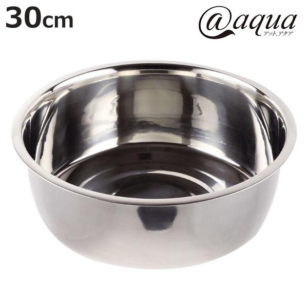 サイズ/約高さ11.5cm外径：約32.5cm内容量/1個材質/ステンレス製生産国/インド製●耐久性が高いステンレス素材を使用した洗い桶です。●錆びにくく、丈夫です。●つけ置き洗いや幅広い用途にお使いいただけます。※ゴム脚は付いていません。...