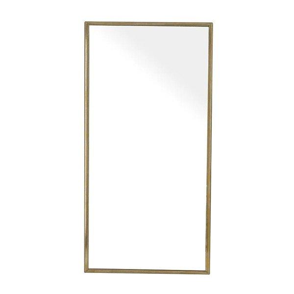 サイズ/約幅20×奥行0.9×高さ40cm内容量/1個材質/2ｍｍ厚ミラー、真鍮MDF（裏板）生産国/日本製●アンティーク仕上げの真鍮フレームのシンプルなミラーです。●一つとして同じものがない風合いが、素朴で優しい雰囲気を醸し出します。●時...