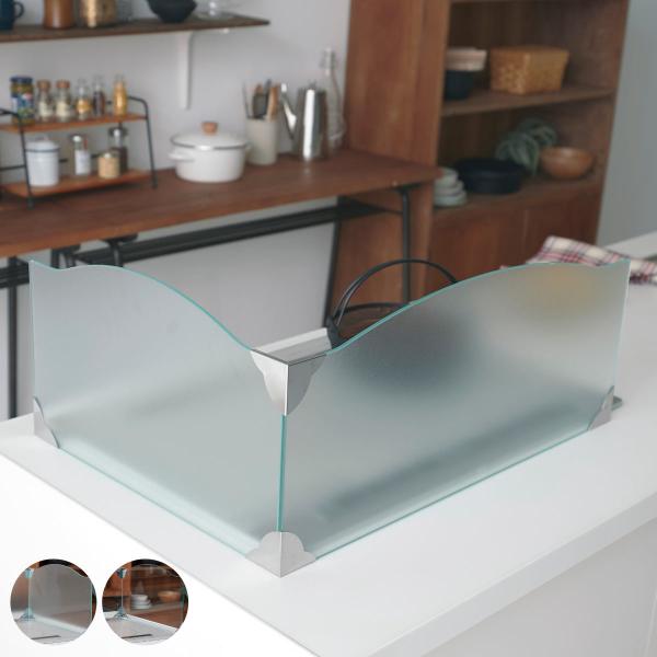 サイズ/約幅70×奥行50.6×高さ30cm重量/約5kg材質/強化ガラス：ソーダ石灰ガラス留め金具／スペーサー：ステンレスSUS430種類/ミストラル、クリア生産国/日本製耐熱温度/200度●油ハネや汚れをしっかりガードします。●金具にガ...