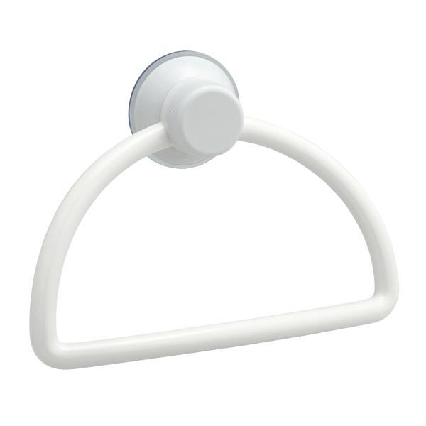 浴室や洗面所に取り付けが簡単にできる吸盤タイプのタオルリングです。ダイヤルを回すだけで簡単に固定することが出来ます。肩ふりタイプで左右に動くので手を拭きやすいです。吸盤が付かないところにも取り付けができる粘着タイプの補助版付きです。 【商品...