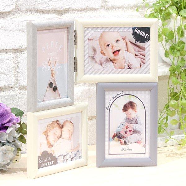 サイズ/約幅26.5×奥行1.5×高さ26.5cm内寸：約幅12.9×高さ9.1cm×2、約幅9.1×高さ12.9cm×2窓寸：約幅12.2×高さ8.3cm×2、約幅8.3×高さ12.2cm×2マット窓寸：約幅10.7×高さ6.4cm、約幅...