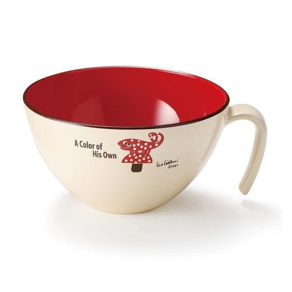 レオ・レオニの絵本に登場するカメレオンの可愛い手付きカップ…（続きは下に） 【商品詳細】サイズ/約高さ6.5cm 直径：約12.1cm 容量/約450ml 食器洗い乾燥機/可 電子レンジ/可 内容量/1個 材質/合成漆器（PET・ABS樹脂...