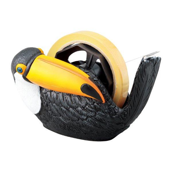 大きくてカラフルなくちばしが特徴のトゥーカン（オオハシ）をモチーフにしたテープカッターです。ギフトにもオススメです。不思議な鳥がデスクを楽しくさせてくれます。 【商品詳細】サイズ/約幅8×奥行16×高さ9.5cm ※プーリー部分含まず 内容...