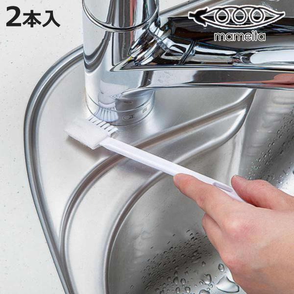 サイズ/約幅90×奥行10×高さ22.5cm内容量/2本入り材質/スティック：ABS樹脂スポンジ：ポリエステル不織布（ゴムラテックス加工）毛：ナイロン生産国/日本製耐熱温度/80度●スポンジ部分には、細いワイヤーを挟んで洗えるスリットが入っ...