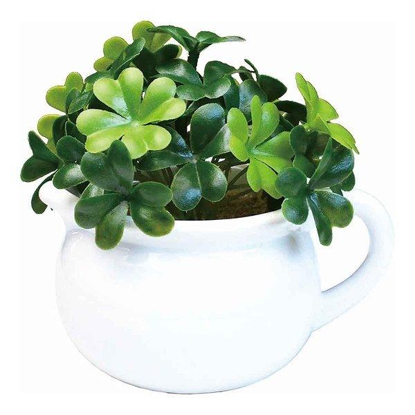 サイズ/約幅11×奥行10×高さ11cm内容量/1個材質/陶器、プラスチック生産国/日本製●幸せを呼んでくれそうなクローバーのフェイクグリーンです。●お手入れ不要で手軽に楽しめます。●光触媒による抗菌・消臭効果があります。●光触媒は太陽光や...