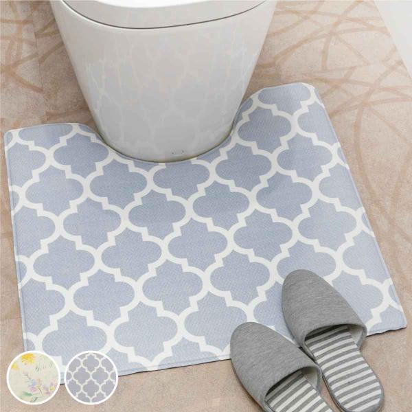 サイズ/約横60×縦55cm厚さ：約0.5cm内容量/1枚材質/塩化ビニル樹脂種類/フィオレ、モロッカン生産国/中国製洗濯/不可●汚れてもササッと拭けるPVCトイレマット●撥水加工でお掃除簡単●滑り止め付き●もちもちで踏み心地が良いお手入れ...