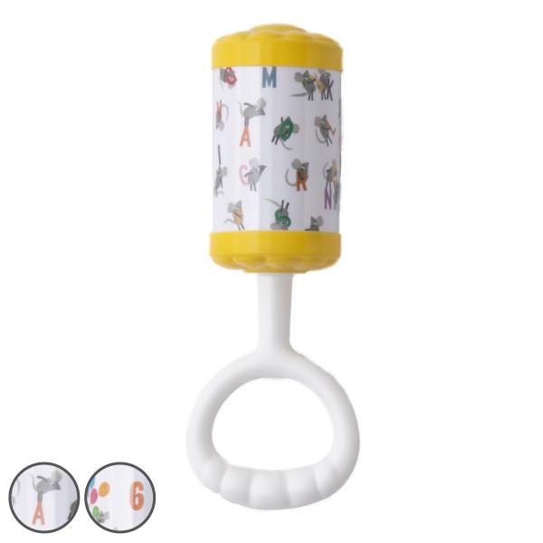 サイズ/約幅6×高さ15cm内容量/1個材質/ハイインパクトスチロール種類/アルファベット、ナンバー生産国/日本製●レオ・レオニの絵本シリーズのねずみたちのイラストが描かれた、優しい音色のラトルです。●赤ちゃんが握りやすい形とサイズ感の取っ...