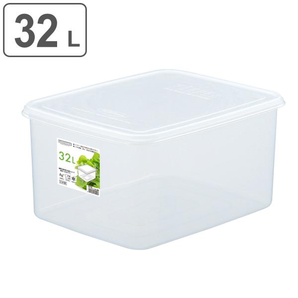 サイズ/約幅36.3×奥行46.5×高さ24.1cm重量/約1504g容量/約32L内容量/1個材質/本体：ポリプロピレンフタ：ポリエチレン生産国/日本製スタッキング/可能●抗菌加工・防汚加工で清潔にお使いいただけます。●場所をとる調理器具...