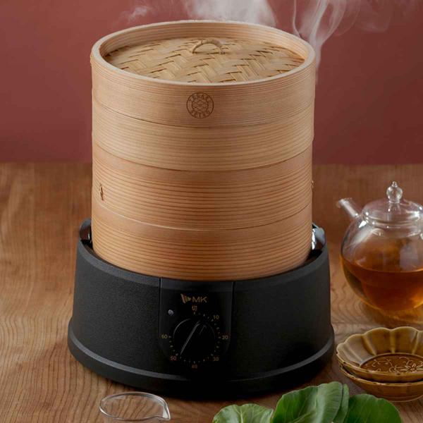 サイズ/約横25.4×縦27.3cm本体高さ：11.6cm内容量/1セット（せいろ2個、延長輪1個、ふた1個、レシピブック 、取扱説明書）材質/本体・底板・蒸気筒・受け皿：ポリプロピレンヒーター板：ステンレスヒーターパッキン：シリコーンゴム...