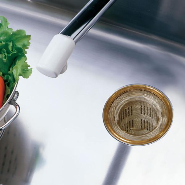 サイズ/約高さ4cm直径：約11cm口径（くぼみ部分の直径）：約7.5cm重量/約20g内容量/1個材質/ステンレス（酸化銀焼結被膜）生産国/日本製●排水口に流れるゴミをキャッチする、ステンレス製ゴミ受けです。●排水口の嫌なニオイ・ヌメリを...