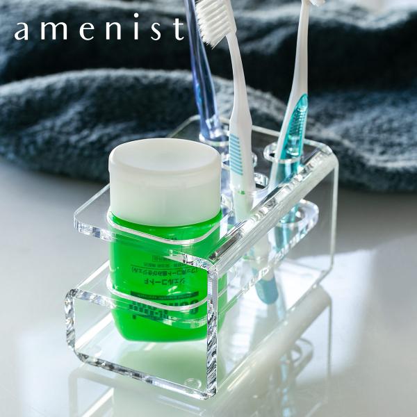 サイズ/約幅12.5×奥行8×高さ8cmアクリル厚さ 約5mm重量/約186g内容量/1個材質/アクリル生産国/日本製組立状態/完成品●ゆとりを生む透過性●目立たず魅せる存在感●様々な歯ブラシが立てられる●滑り止め付き●洗面スペースで使いや...