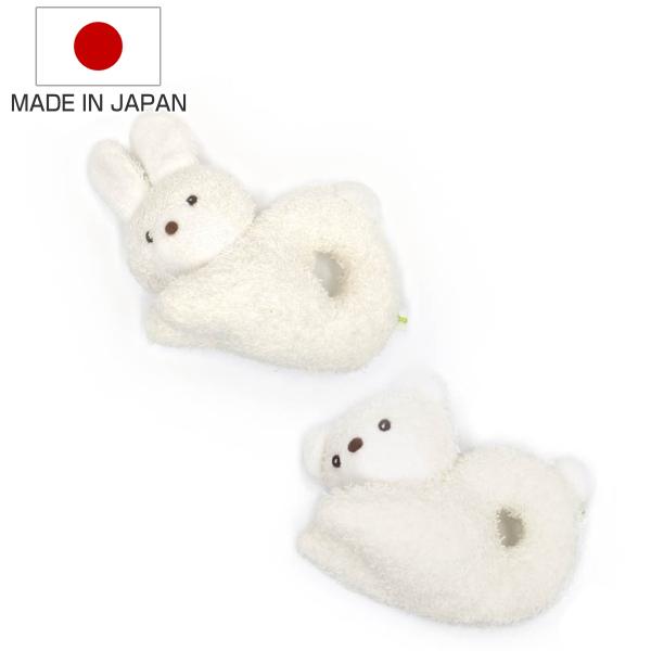 サイズ/約幅9×奥行6×高さ15cm内容量/1個材質/綿100％種類/ウサギ、クマ生産国/日本製対象年齢/0歳から●ママの肌の感触に似た柔らかくて、やさしい手触りのガラガラです。●安心の日本製で、何十年も知育玩具を作り続けている職人さんが、...