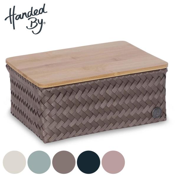 サイズ/約幅24×奥行18×高さ11cm内容量/1個材質/本体：50％ポリエチレン、50％リサイクルプラスチックふた：バンブー種類/champagne、EUCALYPTUS、taupe、steelblue、copperblush生産国/ベト...