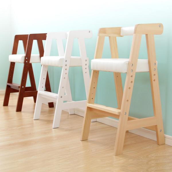 サイズ/約幅35×奥行40.5×高さ74cm座面高：52.5cm・49.5cm・46.5cm重量/約4.5kg内容量/1脚材質/フレーム：天然木（パイン材）、ウレタン塗装座面：ウレタンフォーム、PVC種類/ナチュラル、ホワイト、ブラウン耐荷...