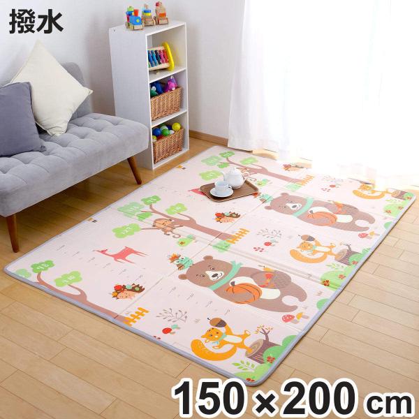 サイズ/約横200×縦150cm厚さ：約1cm重量/約1.8kg内容量/1枚材質/プラスチック生産国/中国製洗濯/手洗いのみ可能床暖房/ホットカーペット/非対応●裏表で柄の違うリバーシブルプレイマットです。●折り畳んで持ち運べます。●身長が...