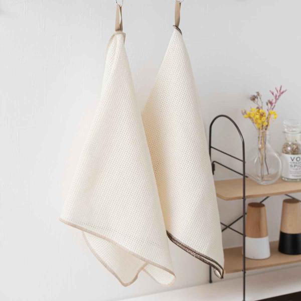 サイズ/約横60×縦35cm内容量/1枚材質/本体：綿100%紐：ポリエステル100%種類/ベージュ、ブラウン原産国/日本●吸水性に優れた大きめサイズのディッシュタオル●様々なシーンでマルチに活躍●熱に強く丈夫な生地●ループ付き●パーティー...