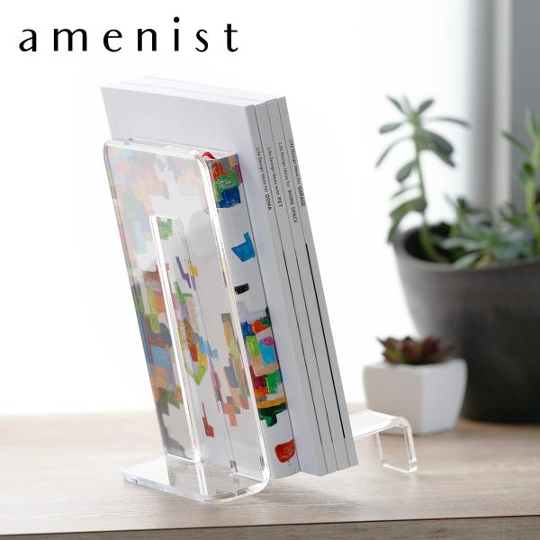 サイズ/約幅17.4×奥行12.6×高さ21.4cm重量/約180g内容量/1個材質/アクリル生産国/日本製組立状態/完成品お届け梱包数/1個口●ゆとりを生む透過性が特徴のアクリル製です。●目立たず魅せる存在感のあるブックエンドです。●お気...
