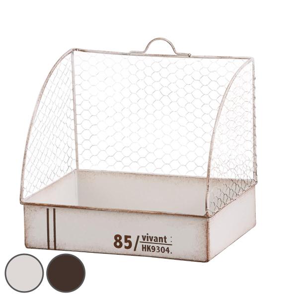 サイズ/約幅23.5×奥行17×高さ22.5cm内容量/1個材質/アイアン種類/ホワイト、アイアン生産国/中国製●クールな配色とデザインが多肉植物や観葉植物とも相性がいいプランターボックスです。●使い込まれたようなアンティークな風合いと素材...