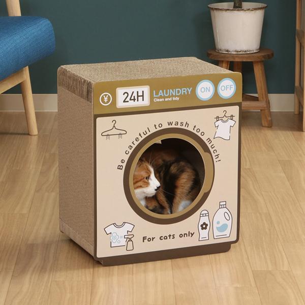 サイズ/約幅34×奥行23×高さ40cm重量/約1kg内容量/1個材質/紙生産国/中国製組立状態/完成品●写真映えするカラフルな色使いで、レトロなアメリカンポップデザインの爪とぎです。●ランドリー型がユニークで、愛猫のかわいい姿を楽しめます...