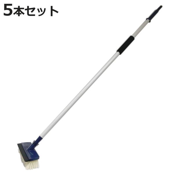 サイズ/約幅23×奥行10×高さ143cm内容量/5本セット材質/PET、合成ゴム、ポリプロピレン、スチール、EVA生産国/中国製●ホースに直接つないで掃除ができるデッキブラシです。●長時間のお掃除でも疲れにくい143cmのロングサイズです...
