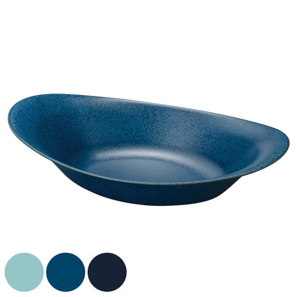 サイズ/約幅17×奥行26.2×高さ6cm内容量/1枚種類/ターコイズブルー、オールドブルー、インディゴブルー生産国/日本製食器洗い乾燥機/使用可能電子レンジ/使用可能●デニムカラーをイメージしたカレー＆パスタ皿です。●楕円形でカレーやパス...