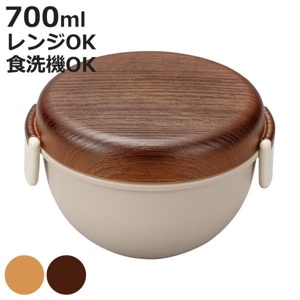 サイズ/約幅14.8×奥行13.4×高さ9.2cm容量/総容量：700ml上段：280ml、下段420ml内容量/1個材質/本体：PET樹脂とABS樹脂の合成品蓋：ABS樹脂種類/ナチュラル、ブラウン生産国/日本製食器洗い乾燥機/部品によっ...