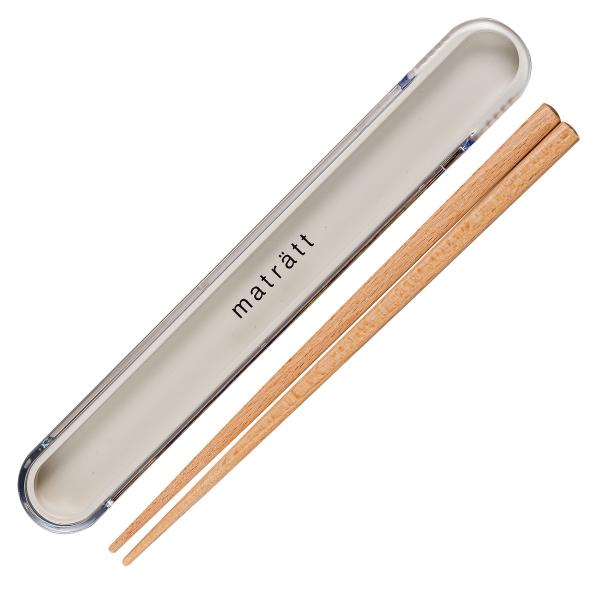 サイズ/約幅19.7×奥行2.8×高さ1.4cmお箸：約長さ18cm内容量/1個（お箸・箸箱）材質/本体：ABS蓋：ASお箸：木製生産国/日本製食器洗い乾燥機/使用不可●シンプルなデザインの箸・箸箱セットです。●お箸の長さは18cmです。●...