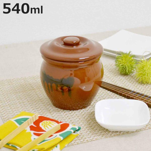 サイズ/外寸：約高さ11.5cm直径：約11cm内寸：約高さ9.8cm内径：約8.7cm容量/約540ml内容量/1個材質/陶器生産国/中国製●味わい深く、昔ながらのフォルムと色合いの趣きのあるミニ壺です。●ぬか漬けや梅干の保存容器として使...