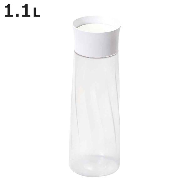 サイズ/約幅9×高さ26.5cm容量/約1.1L内容量/1個材質/本体：AS樹脂ふた・可動栓・ストッパー：ポリプロピレンパッキン：シリコーンゴム生産国/日本製パーツ別耐熱温度/本体・ふた・可動栓・ストッパー：100度パッキン：180度耐冷温...