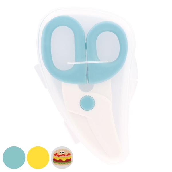 サイズ/ハサミ：約縦11.8×横6.5cmケース：約縦12.5×横8cm内容量/1個材質/ハサミ：ABS樹脂ハンドル：熱可塑性エラストマーケース：ポリプロピレン種類/ミント、イエロー、バーガーコンクス生産国/中国製パーツ別耐熱温度/ハサミ：...