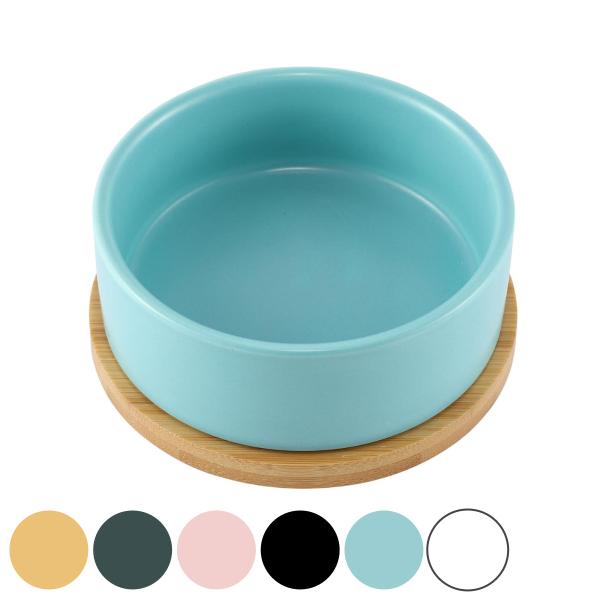 サイズ/約幅11×奥行11×高さ4.2cmトレイ：約幅12×奥行12×高さ1cm重量/約347g容量/約150ml内容量/1個材質/陶器、竹種類/イエロー、ダークグリーン、ライトピンク、ブラック、ライトブルー、ホワイト生産国/中国製食器洗い...