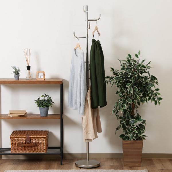 サイズ/約幅30×奥行30×高さ175cmフックサイズ（上部）：13.5×6.5cmフックサイズ（下部）：9.5×6.5cmベース直径：27.5cm重量/約5.6kg内容量/1個材質/構造部材：金属（鋼）表面加工：めっき（クロム）／ラッカー...