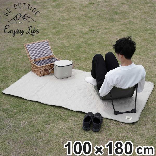 サイズ/約横180×縦100cm重量/約570g内容量/1枚材質/本体表面：ポリエステル（撥水加工）中綿：ポリエステル裏面：ポリエチレンシート（アルミ蒸着）ベルト：ポリプロピレン生産国/中国製●厚手のキルティングを使用したレジャーシートです...