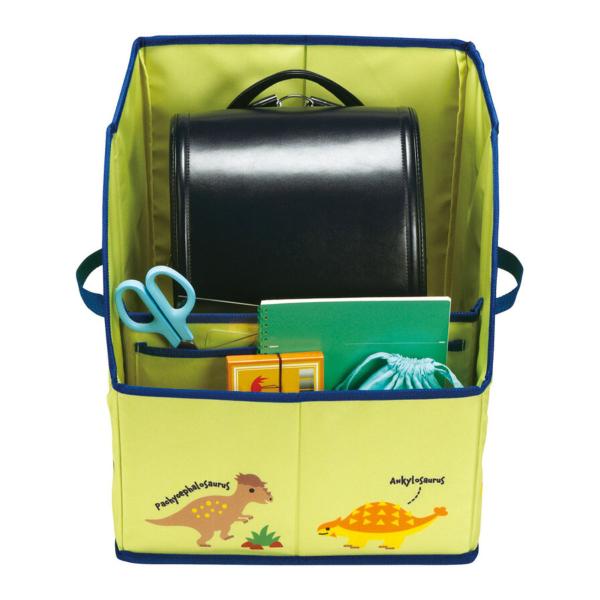 サイズ/約幅34×奥行38×高さ39cm内容量/1個材質/本体・仕切り：ポリエステルパイピング：ポリプロピレン中材：紙板生産国/中国製●ランドセルや学校の持ち物をスッキリ整頓できます。●取り外し可能な仕切付きです。●目かくしやケース内のホコ...