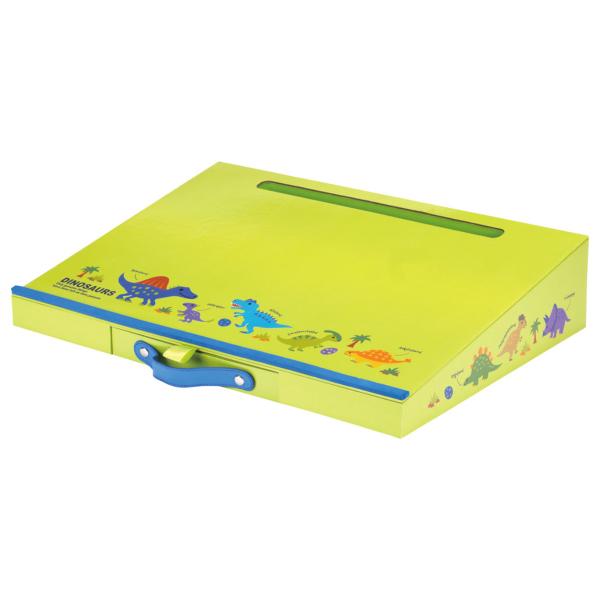 サイズ/約幅46×奥行33×高さ9.4cm内容量/1個材質/本体：パルプ、ポリプロピレン仕切り：パルプ生産国/中国製●正しい姿勢で勉強をサポートする学習台です。●A4ファイルも入る便利な収納付きです。●タブレットやノートが置けるスタンドが付...