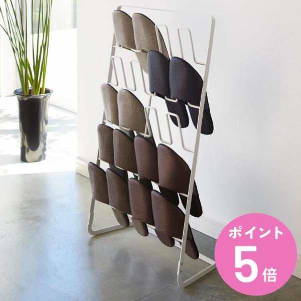 サイズ/約幅43×奥行18×高さ74cm重量/約2.5kg内容量/1個材質/スチール（粉体塗装）生産国/中国製組立状態/お客様組立品●モダンでシンプルなスリッパラックです。●狭い廊下や玄関でもスリムに置けます。●最大10足のスリッパを収納で...