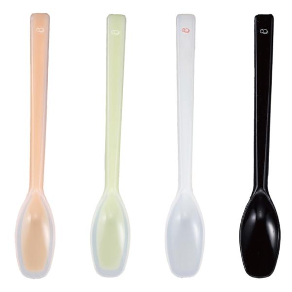 サイズ/約横2.7×縦17.3cm重量/約14g内容量/1本材質/ハンドル・スプーン：シリコンゴム芯：ナイロン66種類/オレンジ、グリーン、ホワイト、ブラック生産国/日本製耐熱温度/200度耐冷温度/-20度食器洗い乾燥機/使用可能電子レン...