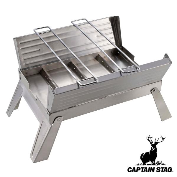 サイズ/約幅38.5×奥行27×高さ21cm収納時（グリルのみ）：幅約30×奥行き21×高さ3.5cm収納時（バッグ含む）：幅約37×奥行き27×厚さ3.7cm重量/約1.3kg内容量/1セット（本体×1、ゴトク×2、収納バッグ×1）材質/...